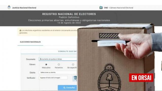 Consultá El Padrón Actualizado De Las Elecciones 2023 ¿dónde Voto En